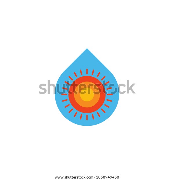 Sun Water Logo Icon Design Stock Vector (Royalty Free) 1058949458 ...