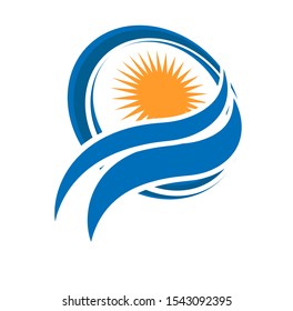Sun Wave Breeze Symbol Vector Illustration Stock Vector (Royalty Free ...