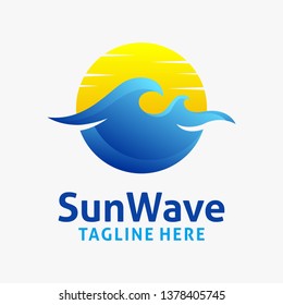 Sun Wave Logo Design Stock Vector (Royalty Free) 1378405745 | Shutterstock