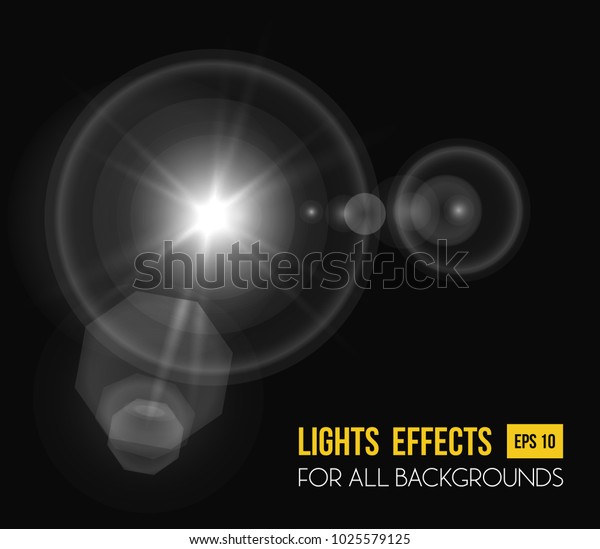Sunbeam Shining Through Lens Sun Light Stock Vector (Royalty Free ...