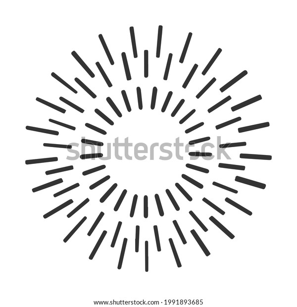 Sunbeam Sun Rays Line Art Sketch Stock Vector (Royalty Free) 1991893685 ...