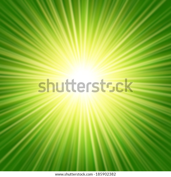 Sunbeams Green Abstract Vector Illustration Background Stock Vector ...