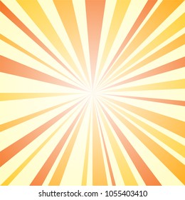 Sunburst Background Yellow Sunrise Vector Illustration Stock Vector ...