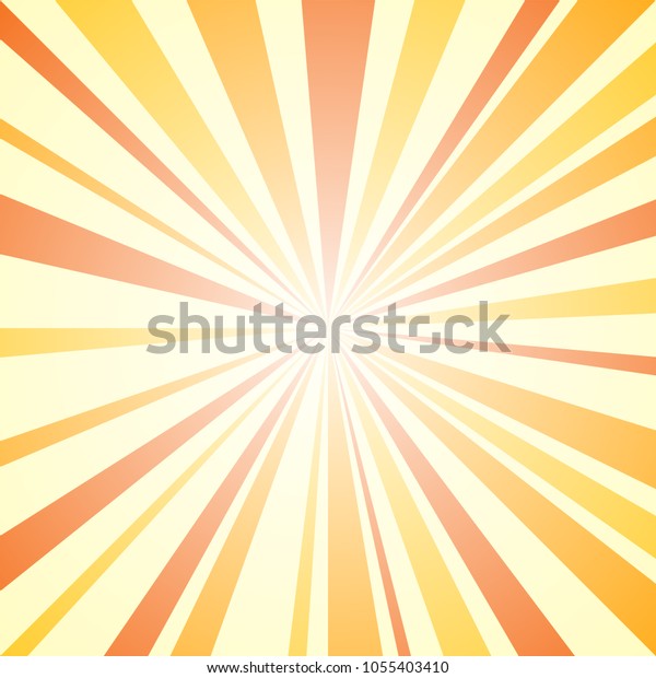 Sunburst Background Yellow Sunrise Vector Illustration Stock Vector ...