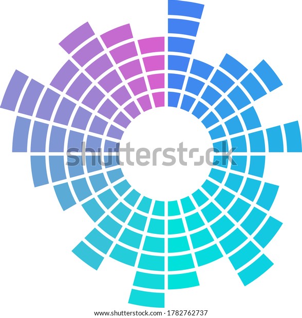 Sunburst Chart Color Infographics Vector Illustration: vetor stock ...