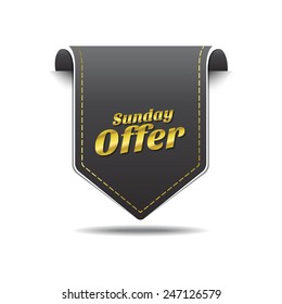 Sunday Offer Golden Vector Icon Design Stock Vector (Royalty Free ...