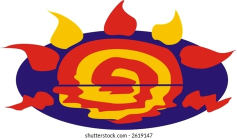 Sundown Sun Logo Stock Vector (Royalty Free) 2619147 | Shutterstock