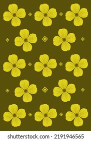 Sundrop Flowers Flat Vector Wallpaper Cute Stock Vector (Royalty Free ...