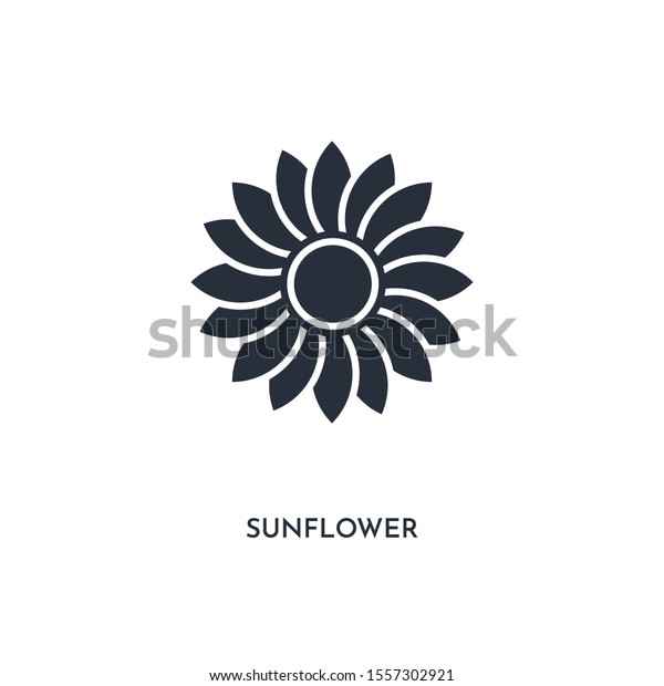 Sunflower Icon Simple Element Illustration Isolated Stock Vector ...