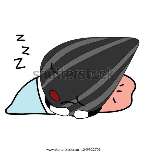 Sunflower Seed Cartoon Vector Sleep Good Stock Vector (Royalty Free ...