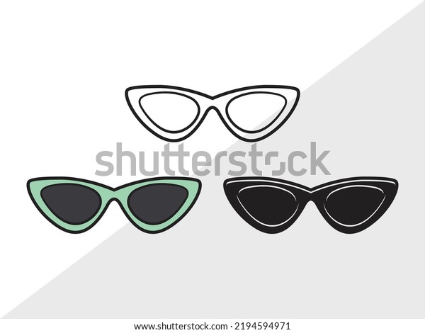 Sunglass Clipart Svg Printable Vector Illustration Stock Vector ...