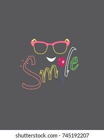 Sunglasses Smile Slogan Vector Stock Vector (Royalty Free) 745192207 ...