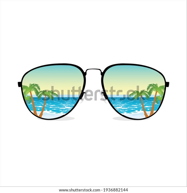 Sunglasses Summer Beach Vector Illustration Stock Vector (Royalty Free ...