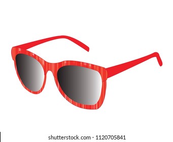 Front Side View Red Sunglasses Isolated Stock Photo (Edit Now) 485800108