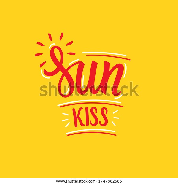 Sunkiss Hand Lettering Calligraphy Poster Stock Vector (Royalty Free ...
