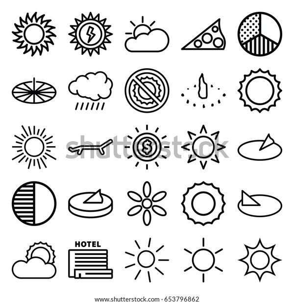 Sunlight Icons Set Set 25 Sunlight Stock Vector (Royalty Free ...