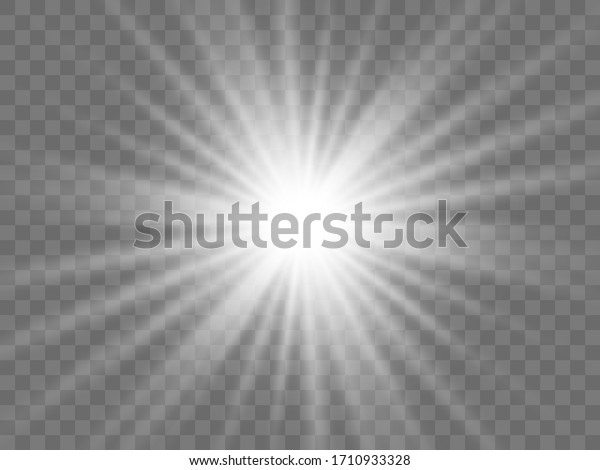 Sunlight On Transparent Background Isolated White Stock Vector (Royalty ...