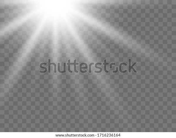 Sunlight On Transparent Background Isolated White Stock Vector (Royalty ...