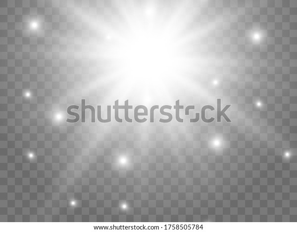 Sunlight On Transparent Background Isolated White Stock Vector (Royalty ...