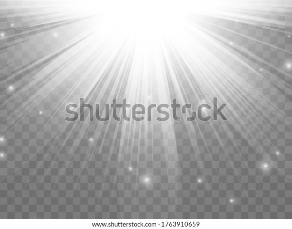 Sunlight On Transparent Background Isolated White Stock Vector (Royalty ...