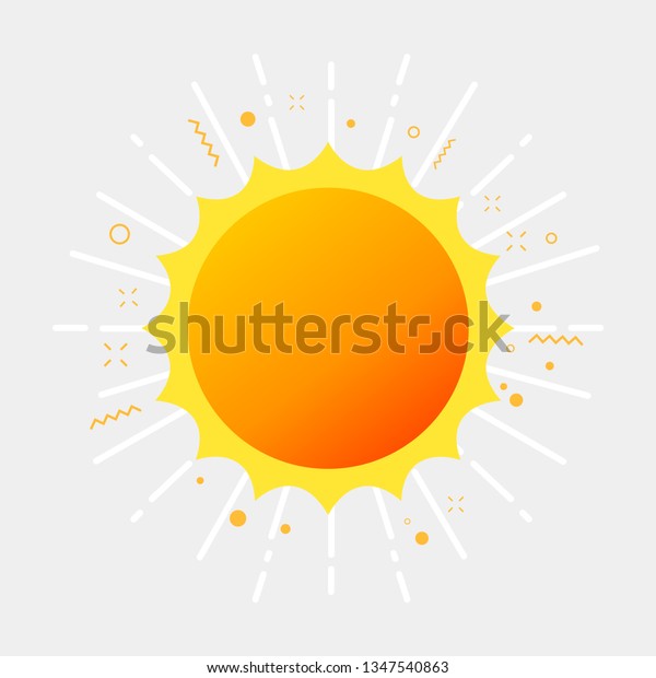 Sunlight Sunshine Summer Pictogram Stock Vector (Royalty Free ...