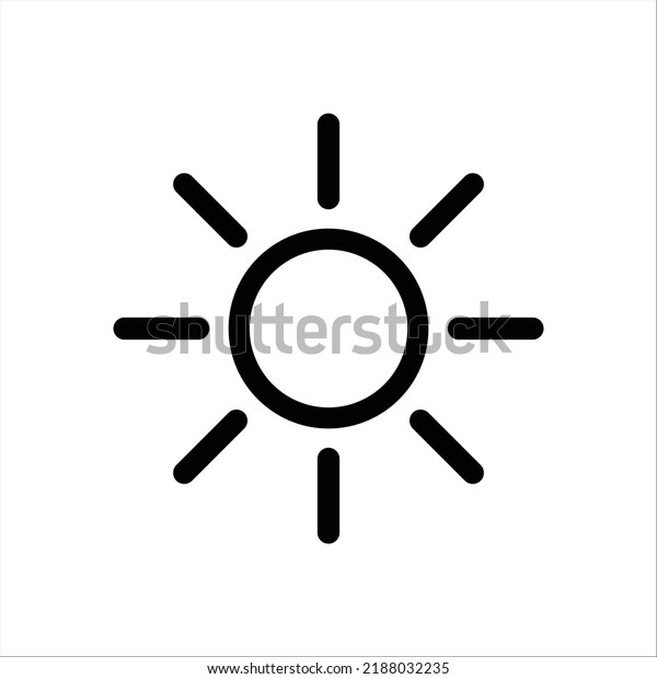 Sunny Day Icon Line Vector Graphics Stock Vector (Royalty Free ...