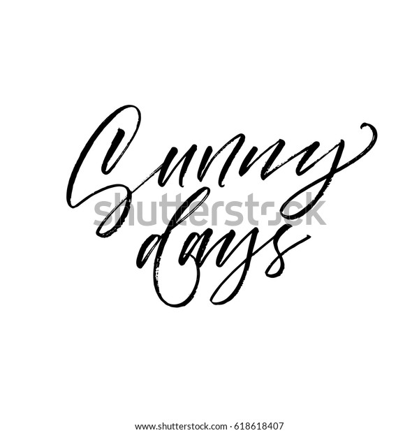 Sunny Days Postcard Hand Drawn Season Stock Vector (Royalty Free ...