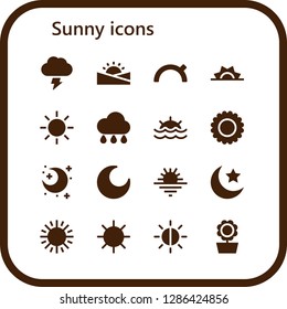 Sunny Icon Set 16 Filled Sunny Stock Vector (Royalty Free) 1286424856