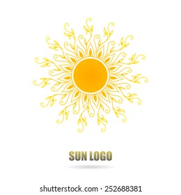 Sunny Logo Design Element Vector Illustration Stock Vector (Royalty ...