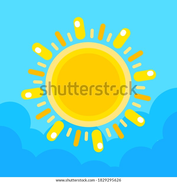 Sunny Weather Concept Vector Illustration Sun Stock Vector (Royalty ...