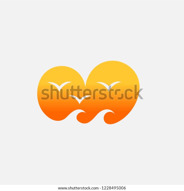 Sunrice Beach Logo Stock Vector (Royalty Free) 1228495006 | Shutterstock