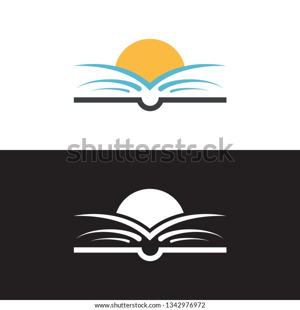 Sunrise Book Logoicon Simple Concept Design Stock Vector (Royalty Free ...
