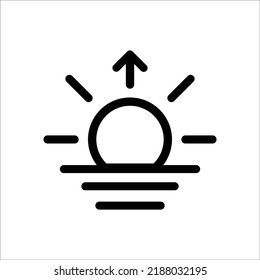 Sunrise Icon Line Vector Graphics Stock Vector (Royalty Free ...