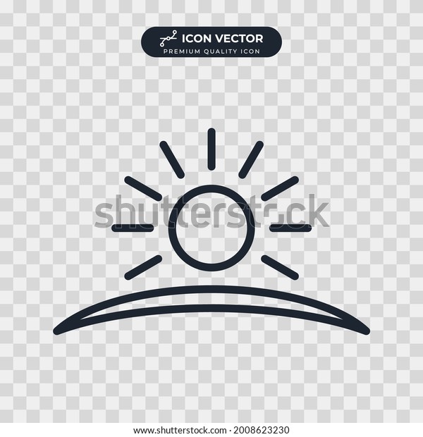 Sunrise Sunset Icon Symbol Template Graphic Stock Vector (Royalty Free ...