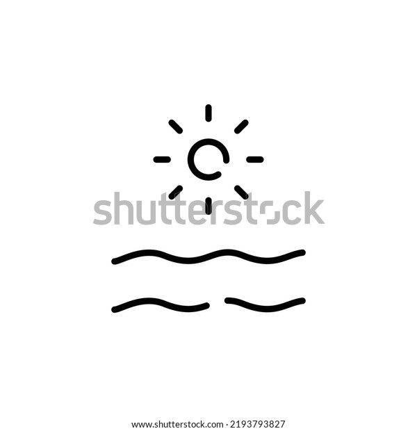 Sunrise Sunset Sun Dotted Line Icon Stock Vector (Royalty Free ...