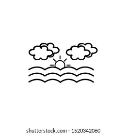 Sunset Icon Outline Style Stock Vector (Royalty Free) 1520342060 ...