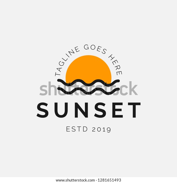 Sunset Logo Design Inspiration Vector Illustration Stock Vector ...