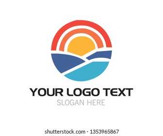 Sunset Logo Design Vector Art Stock Vector (Royalty Free) 1353965867 ...