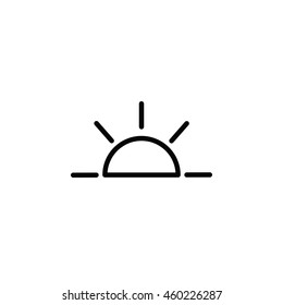 Sunset Sunrise Outline Icon Stock Vector (Royalty Free) 460226287 ...