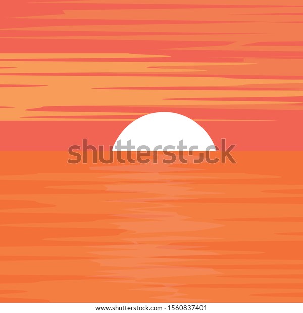 Sunset View Color Background Pallete Stock Vector (Royalty Free ...