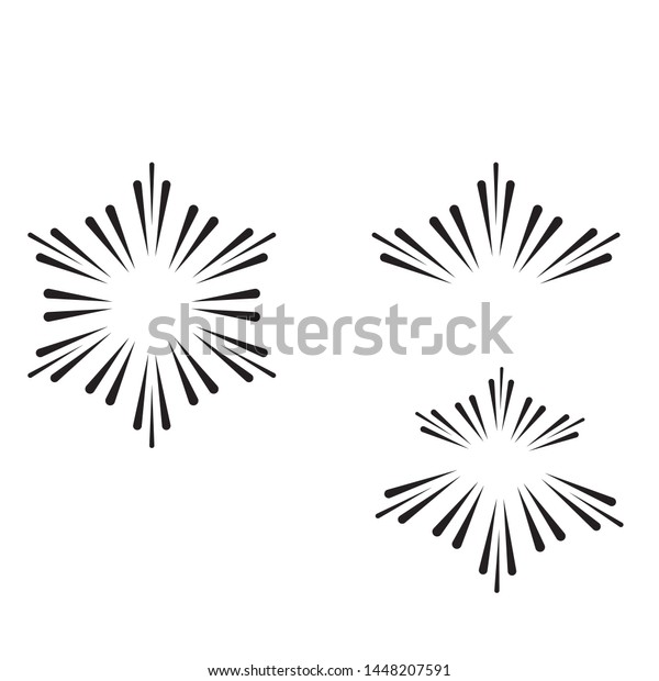 Sunshine Line Art Different Style Logo Stock Vector (Royalty Free ...