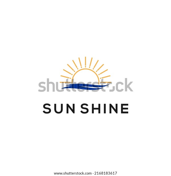 Sunshine Logo Design Concept Template Vector Stock Vector (Royalty Free ...