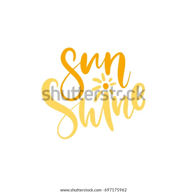 Sunshine Sun Shine Bright Colored Letters Stock Vector (Royalty Free ...