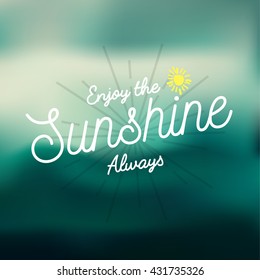 Sunshine Typography Design Stock Vector (Royalty Free) 431735326 ...