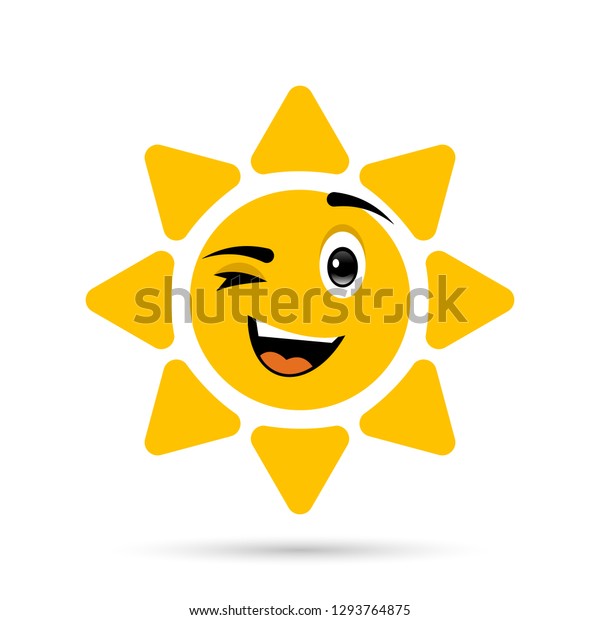 Sunshine Winking Cartoon Sun Concept Stock Vector (Royalty Free ...