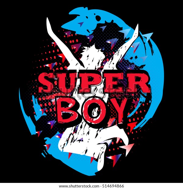 Super Boy Typography Graphic Print Abstract Stock Vector (Royalty Free ...