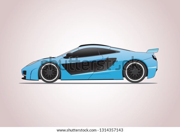 Super Car Side View Lamborghini Aventador: vector de stock (libre de ...