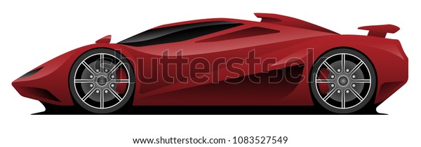 Super Car Vector Illustration Stock Vector (Royalty Free) 1083527549