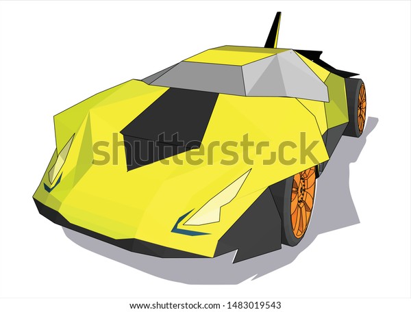 Super Cars Realistic Style Vector 3d Stock Vector (Royalty Free ...