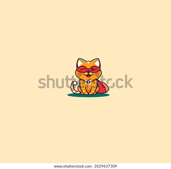 Super Cats Cartoon Vector Design Stock Vector (Royalty Free) 2029637309 ...